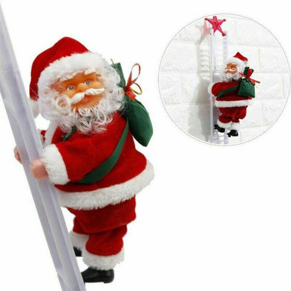 Papá Noel subiendo una escalera | LADDERSANTA – es.vilfino.com